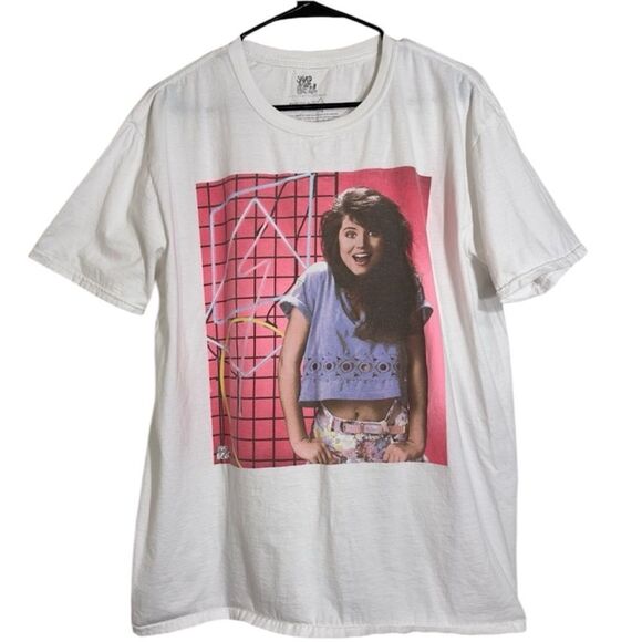 Vintage | Tops | Vintage Saved By The Bell Kelly Kapowski White Short ...